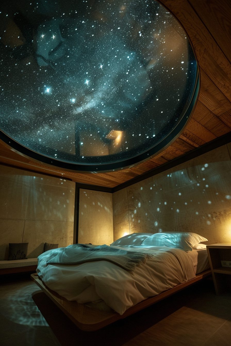 Bedrooms with Sky Ceilings of Stars Filled Night