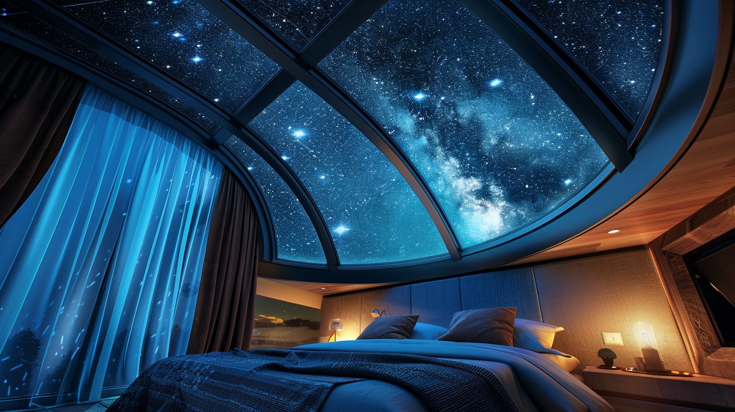Bedrooms with Sky Ceilings of Stars Filled Night