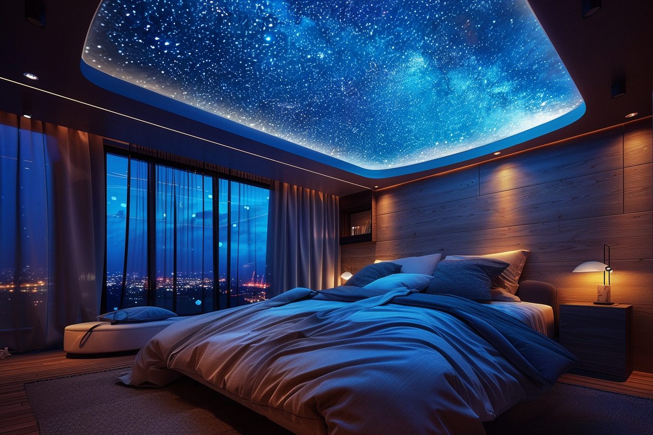Bedrooms with Sky Ceilings of Stars Filled Night