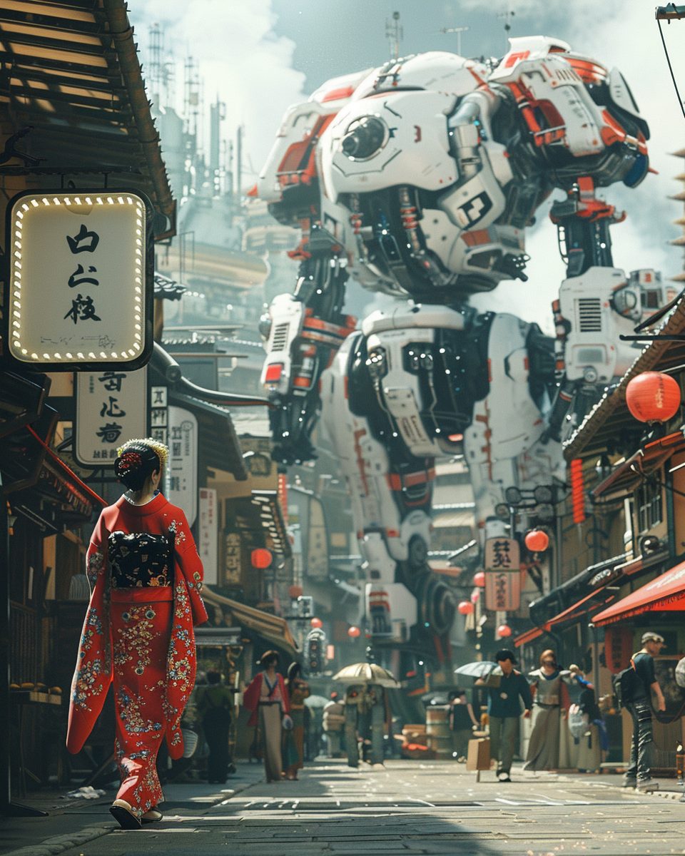 Futuristic Japanese City with Cyberpunk Vibes