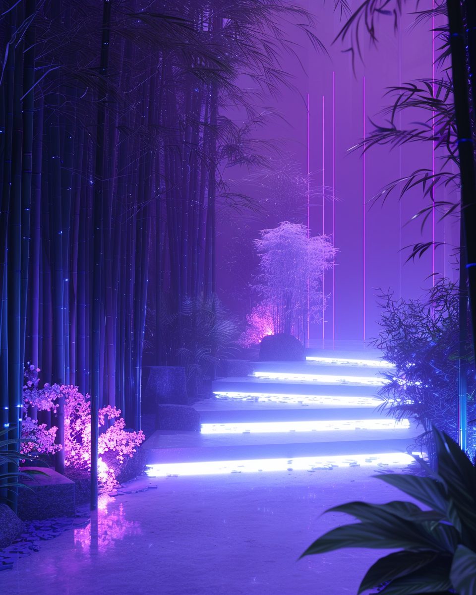 Minimalistic Homes with Bamboo Accents – Neon Aesthetics