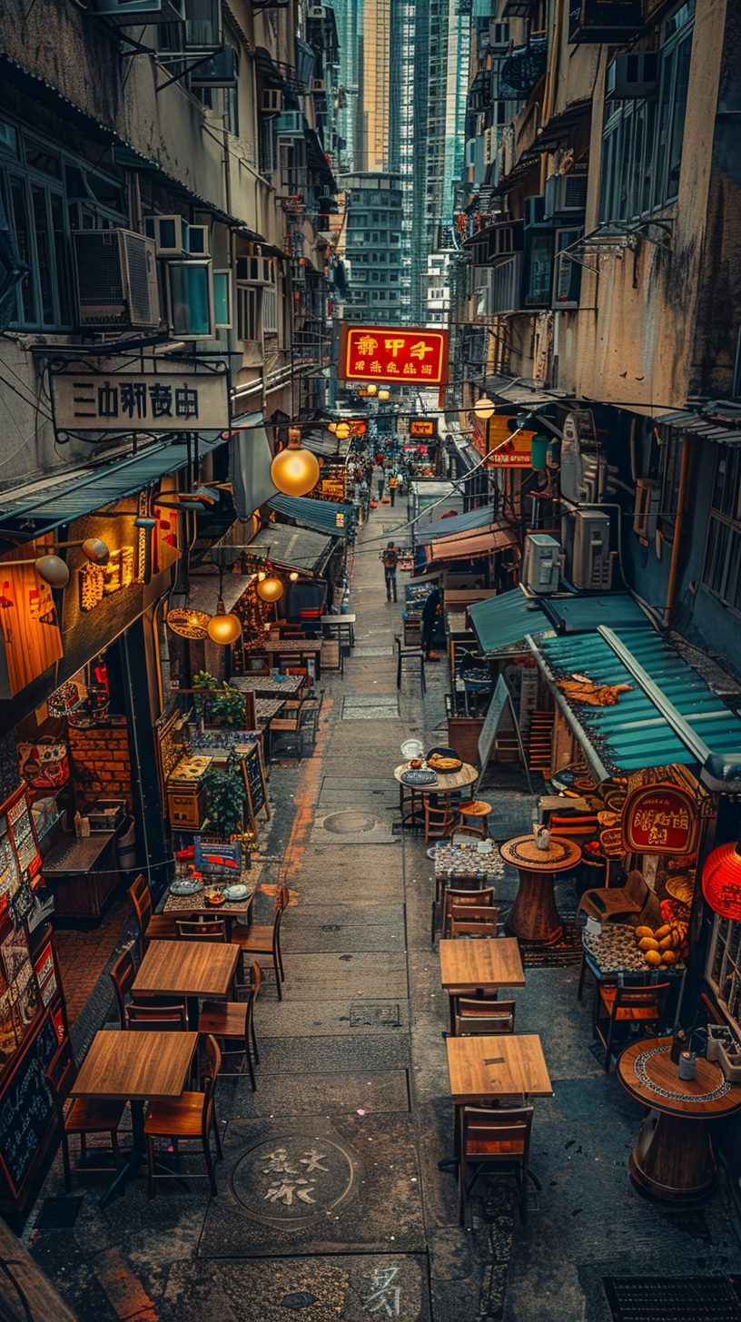 The Back Alleys of Hong Kong City