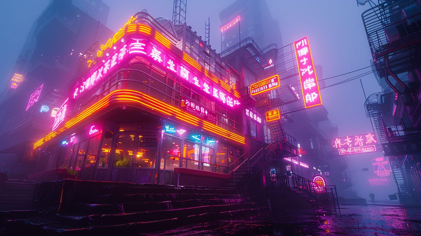The Cyberpunk Neon Restaurants