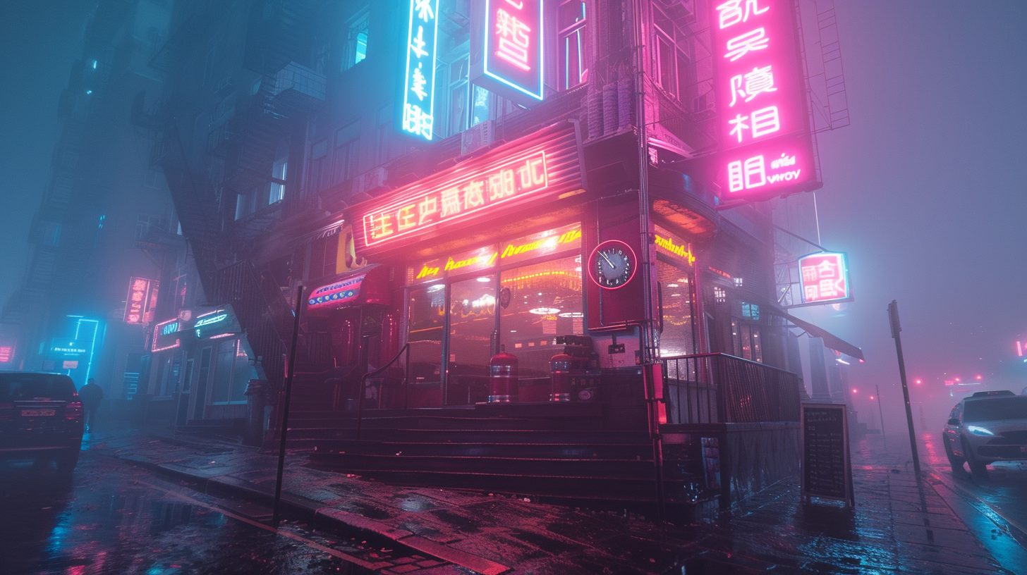 The Cyberpunk Neon Restaurants