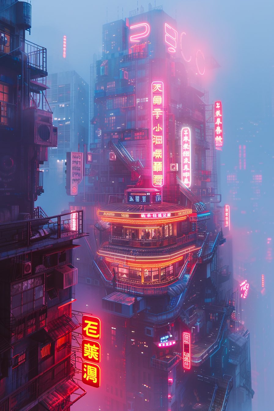 The Cyberpunk Neon Restaurants