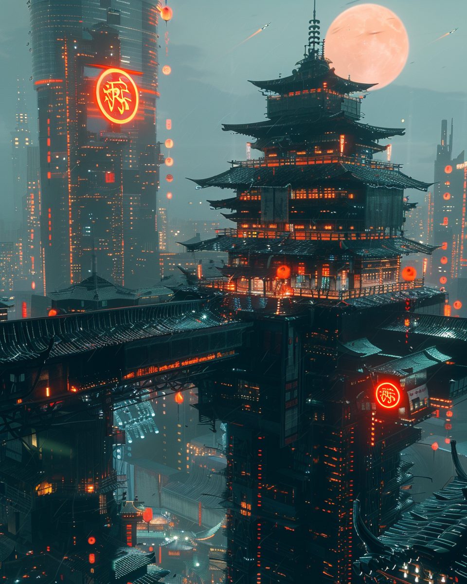 The Futuristic Japanese Castles High Above the City