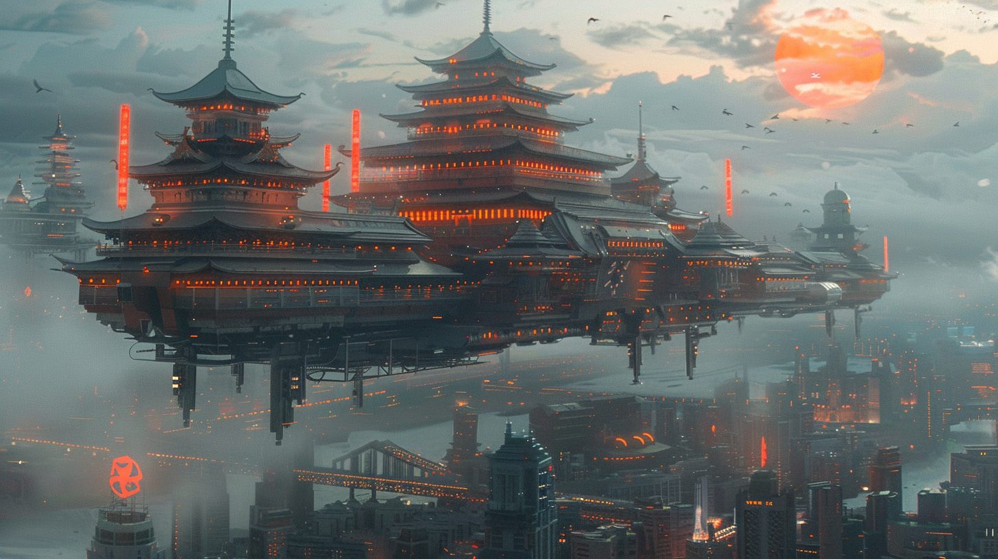 The Futuristic Japanese Castles High Above the City
