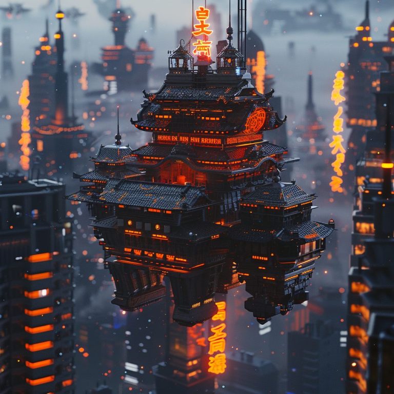 The Futuristic Japanese Castles High Above the City