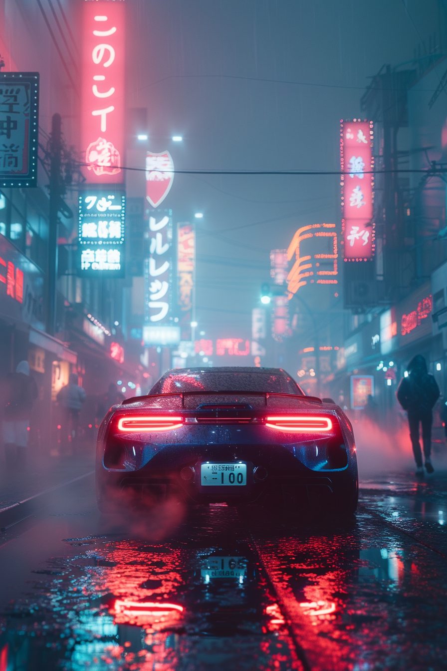 The Neon Streets of Cyberpunk Japan