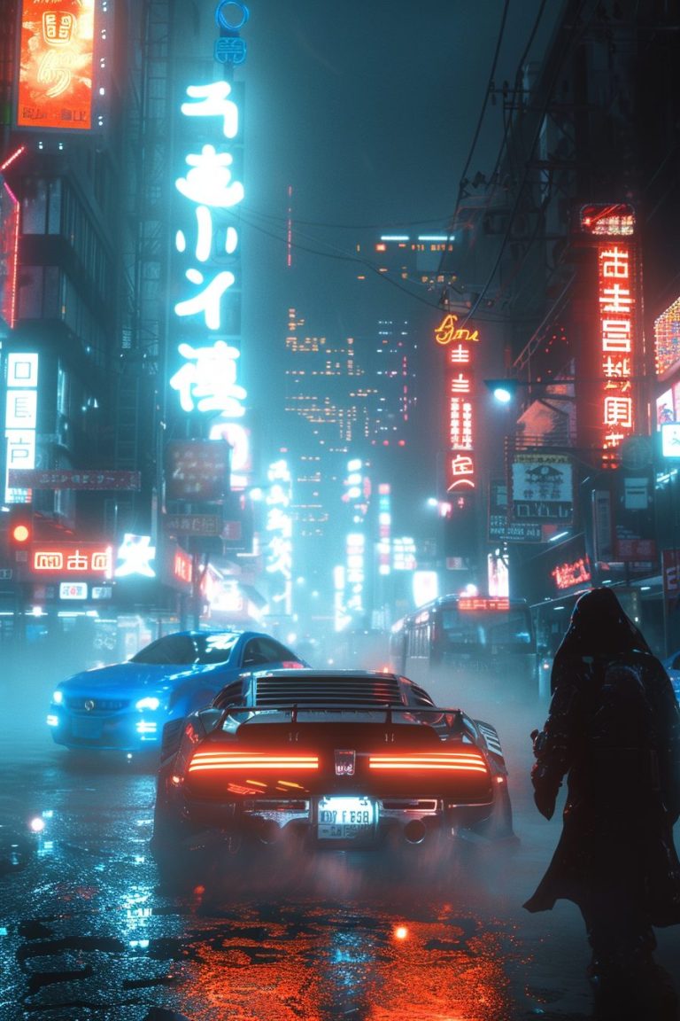 The Neon Streets of Cyberpunk Japan