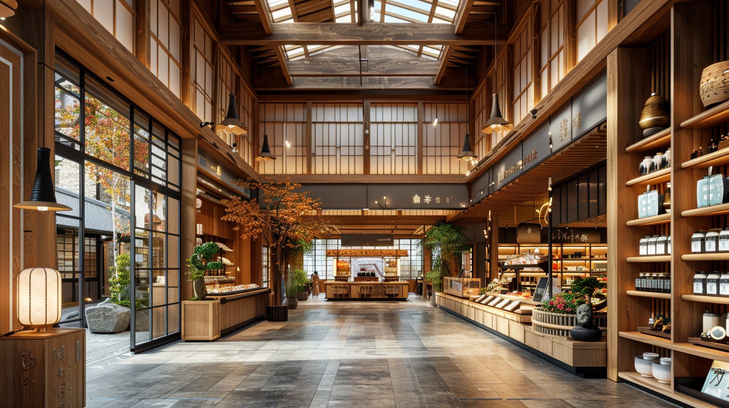 Traditional Japanese-Style Shopping Malls with a Modern Touch