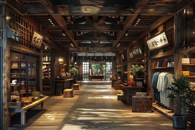 Traditional Japanese-Style Shopping Malls with a Modern Touch