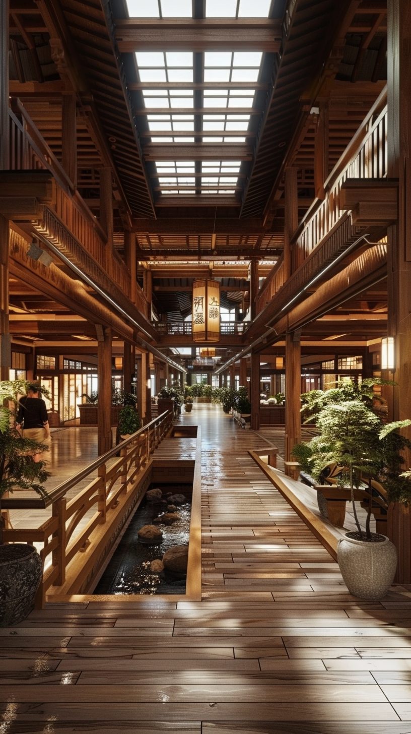 Traditional Japanese-Style Shopping Malls with a Modern Touch