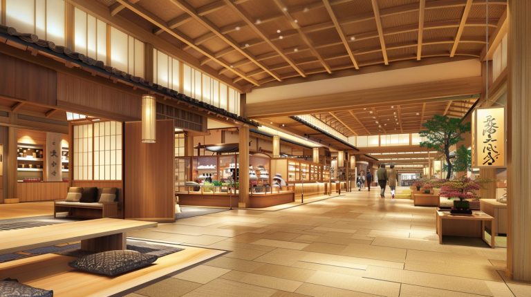 Traditional Japanese-Style Shopping Malls with a Modern Touch