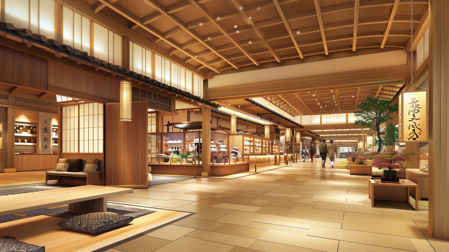 Traditional Japanese-Style Shopping Malls with a Modern Touch
