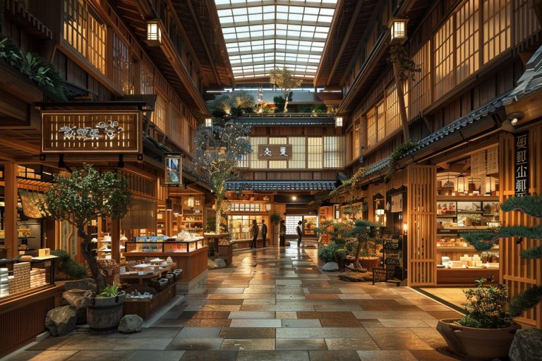 Traditional Japanese-Style Shopping Malls with a Modern Touch