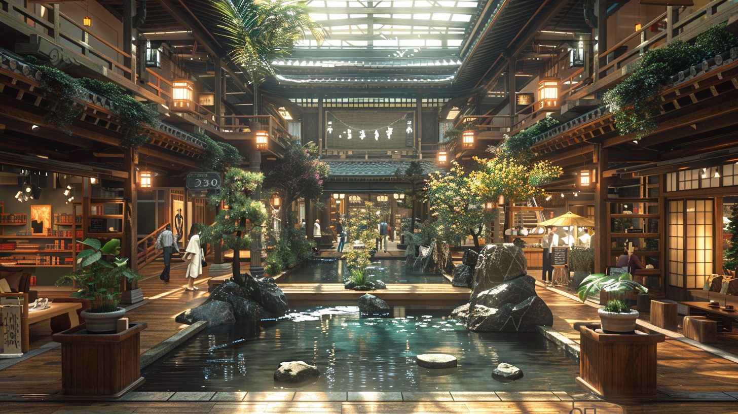 Traditional Japanese-Style Shopping Malls with a Modern Touch