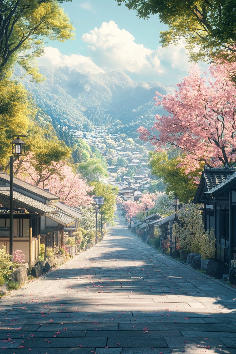 A Nice Long Walk Inside a Japanese Village