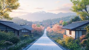 A Nice Long Walk Inside a Japanese Village