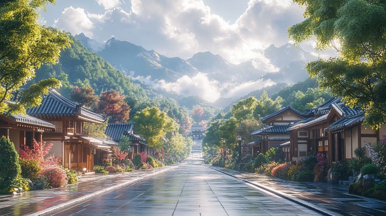 A Nice Long Walk Inside a Japanese Village