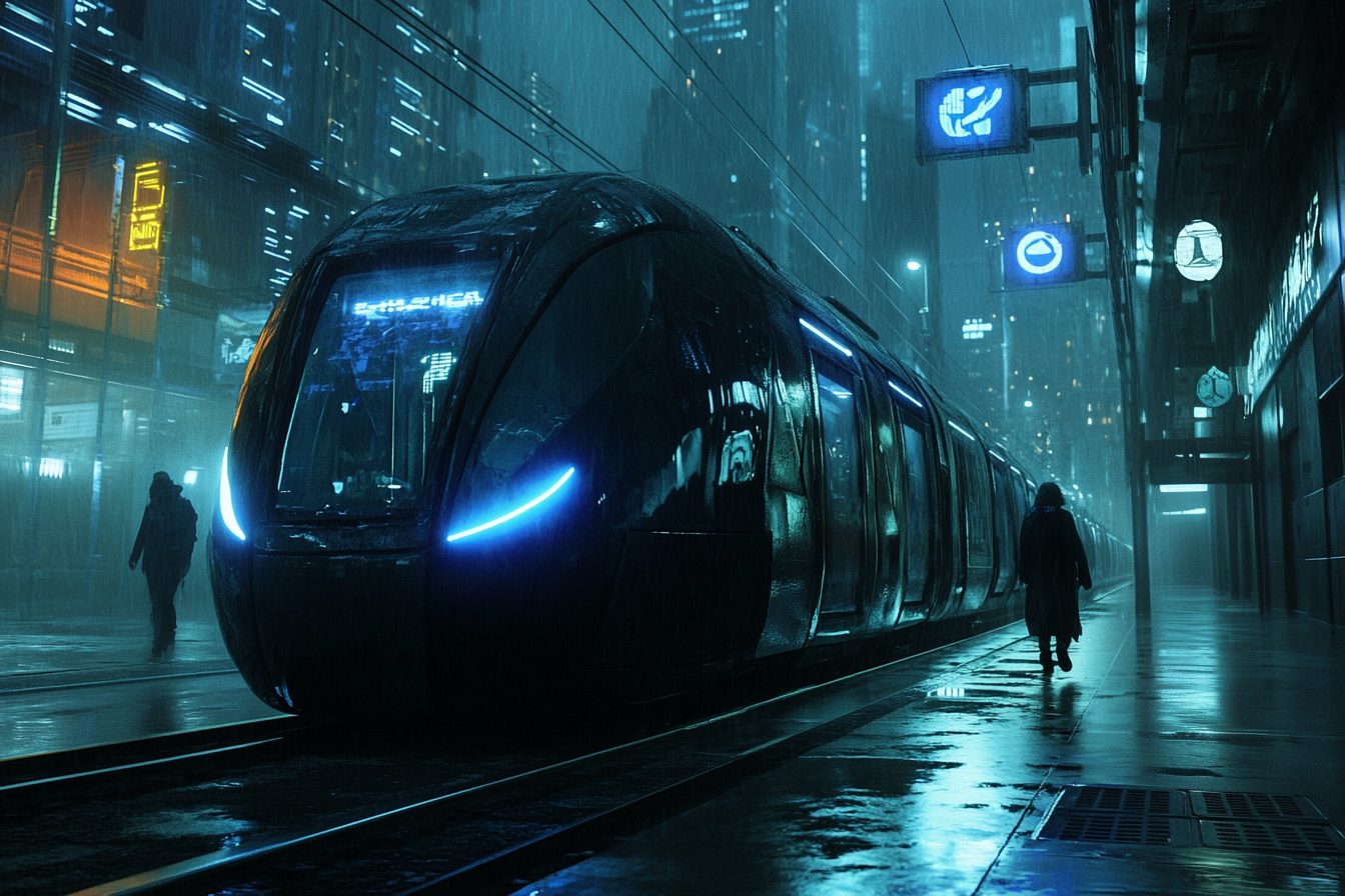 The Neon Trains of Cyberpunk City