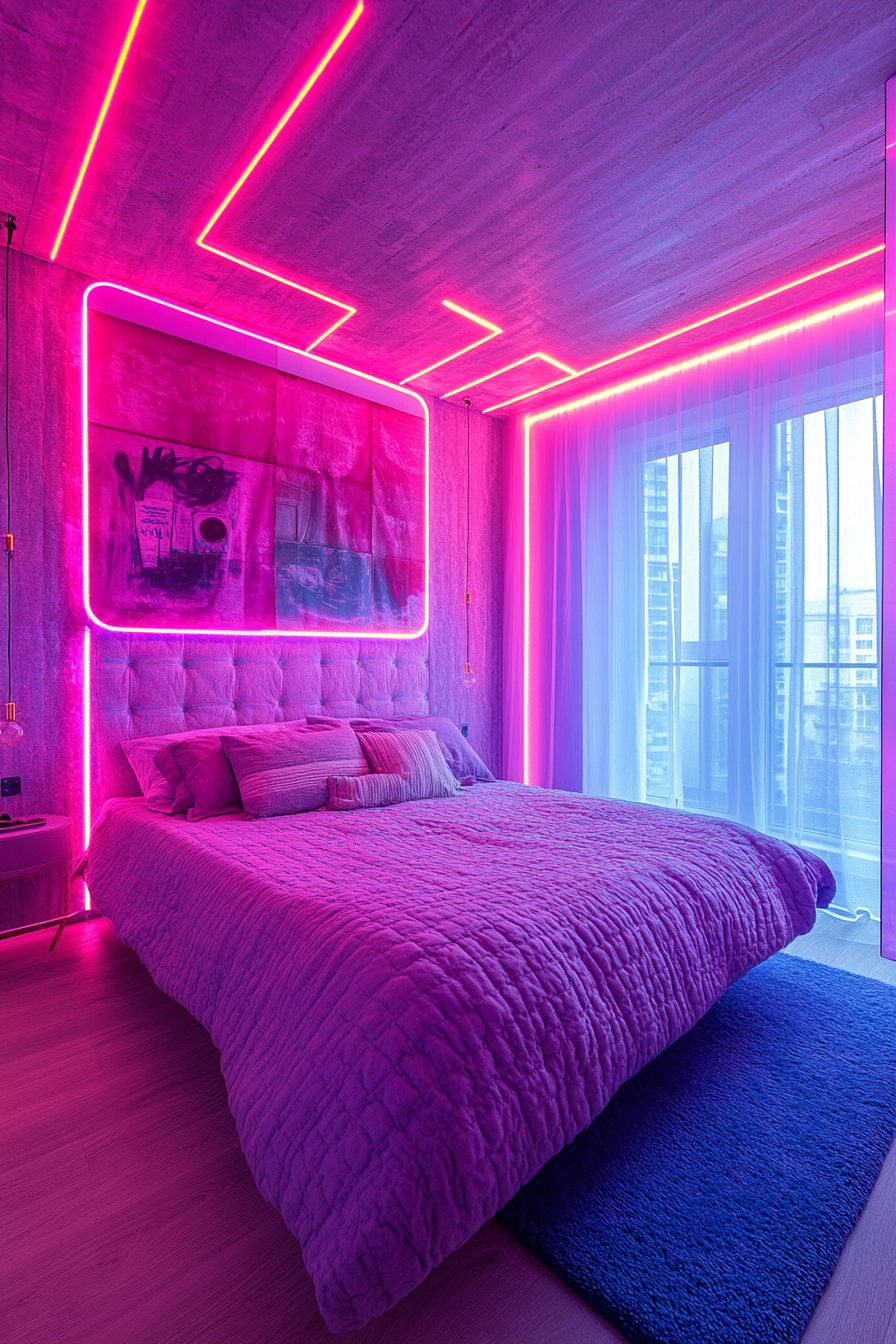 10 Cyberpunk Bedroom Decor Design Ideas for Futuristic Haven