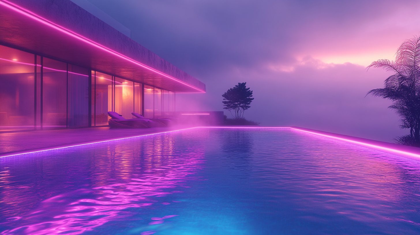 A House with a Swimming Pool – Neon Aesthetics