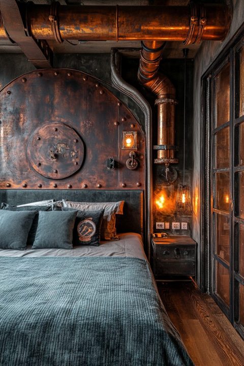 9 Unique Ideas to Give a Bedroom an Infusion Steampunk Elegance