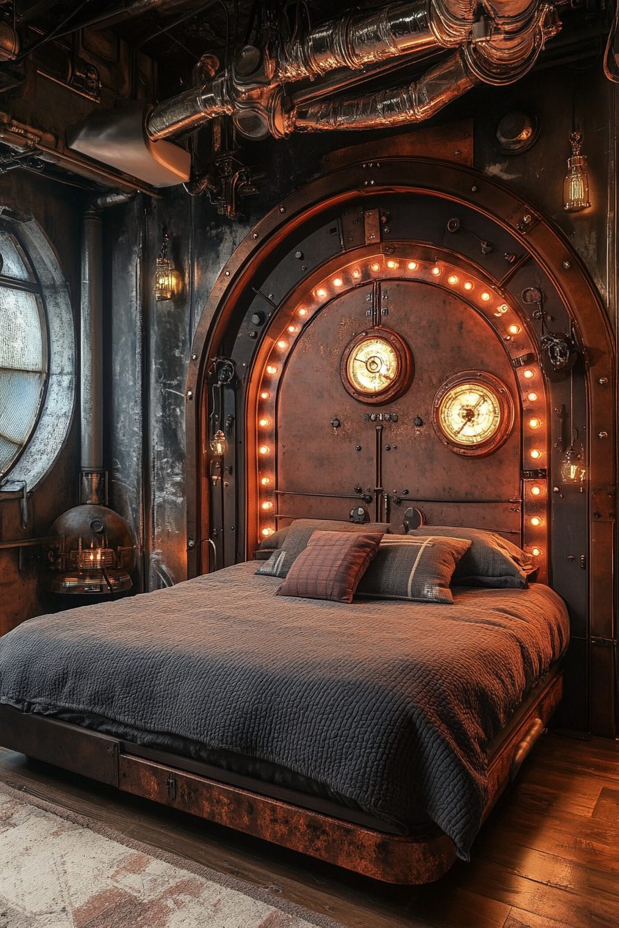 9 Unique Ideas to Give a Bedroom an Infusion Steampunk Elegance
