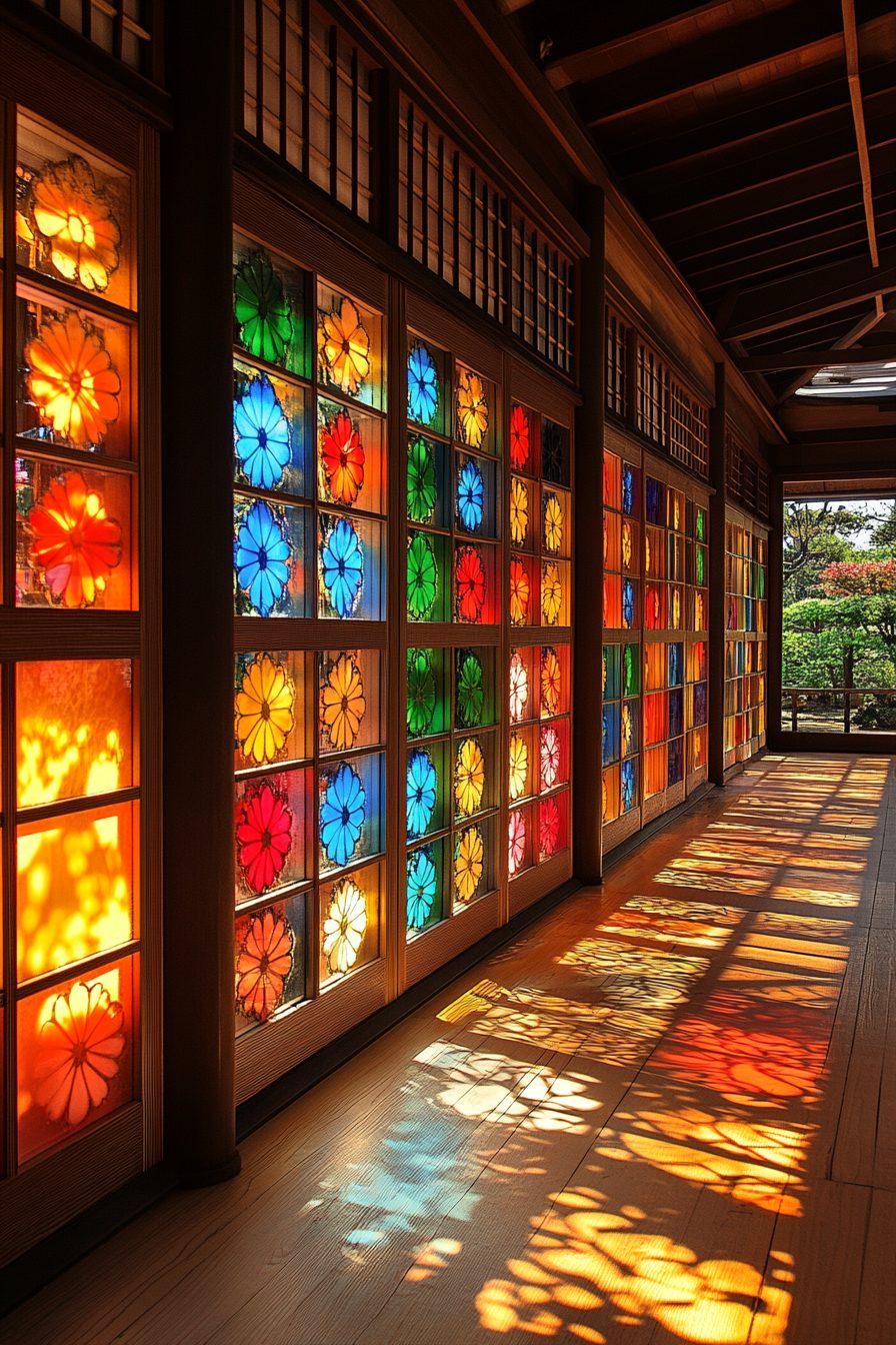 Building Interiors with Japanese-Style Stained Glass Designs