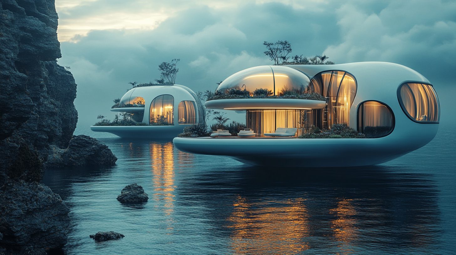 Futuristic Seafront Homes with Amazing Views