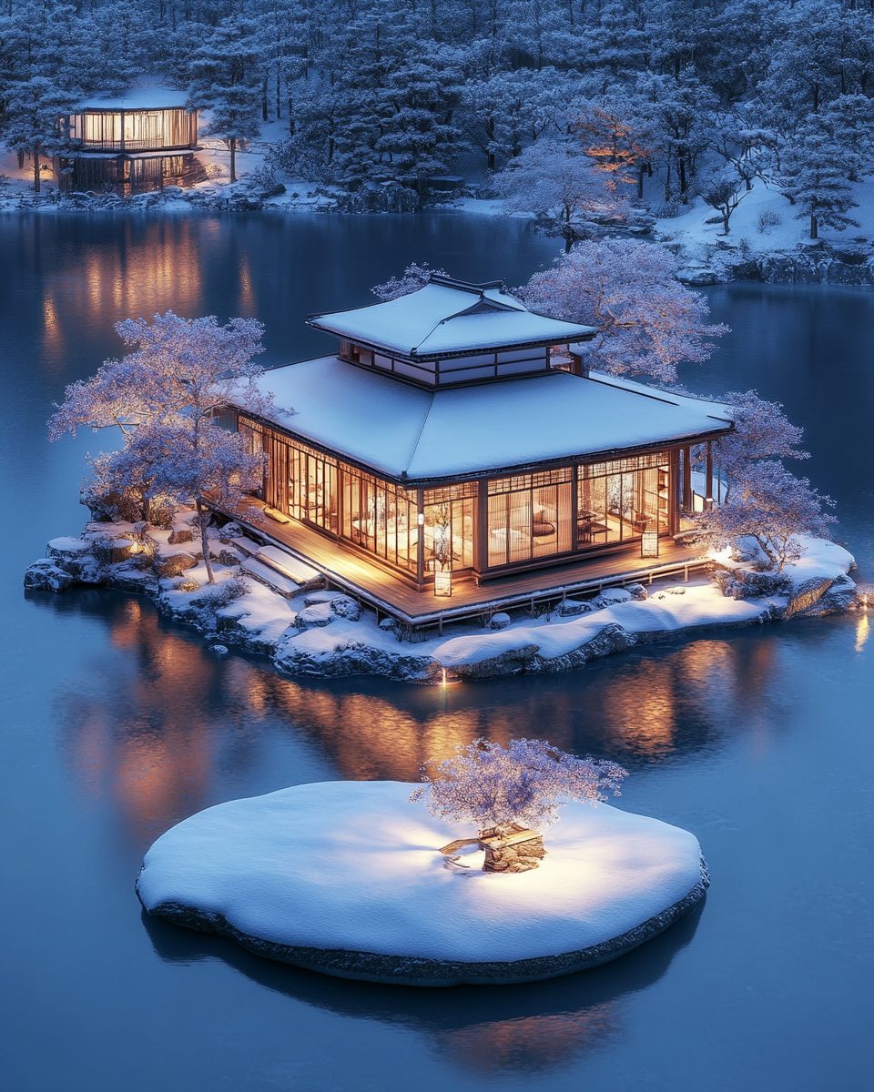 Snow-Covered Japanese-Style Houses of Hokkaido