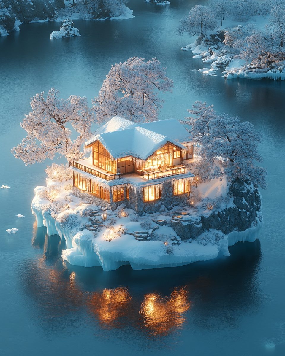 Snow-Covered Japanese-Style Houses of Hokkaido