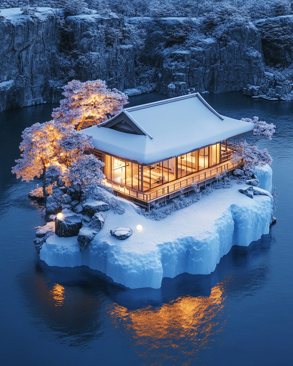 Snow-Covered Japanese-Style Houses of Hokkaido