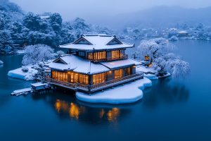 Snow-Covered Japanese-Style Houses of Hokkaido