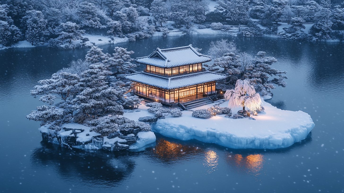 Snow-Covered Japanese-Style Houses of Hokkaido