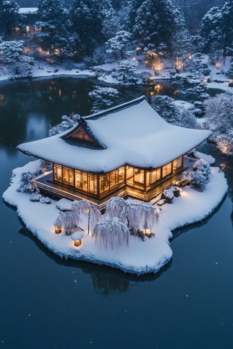 Snow-Covered Japanese-Style Houses of Hokkaido