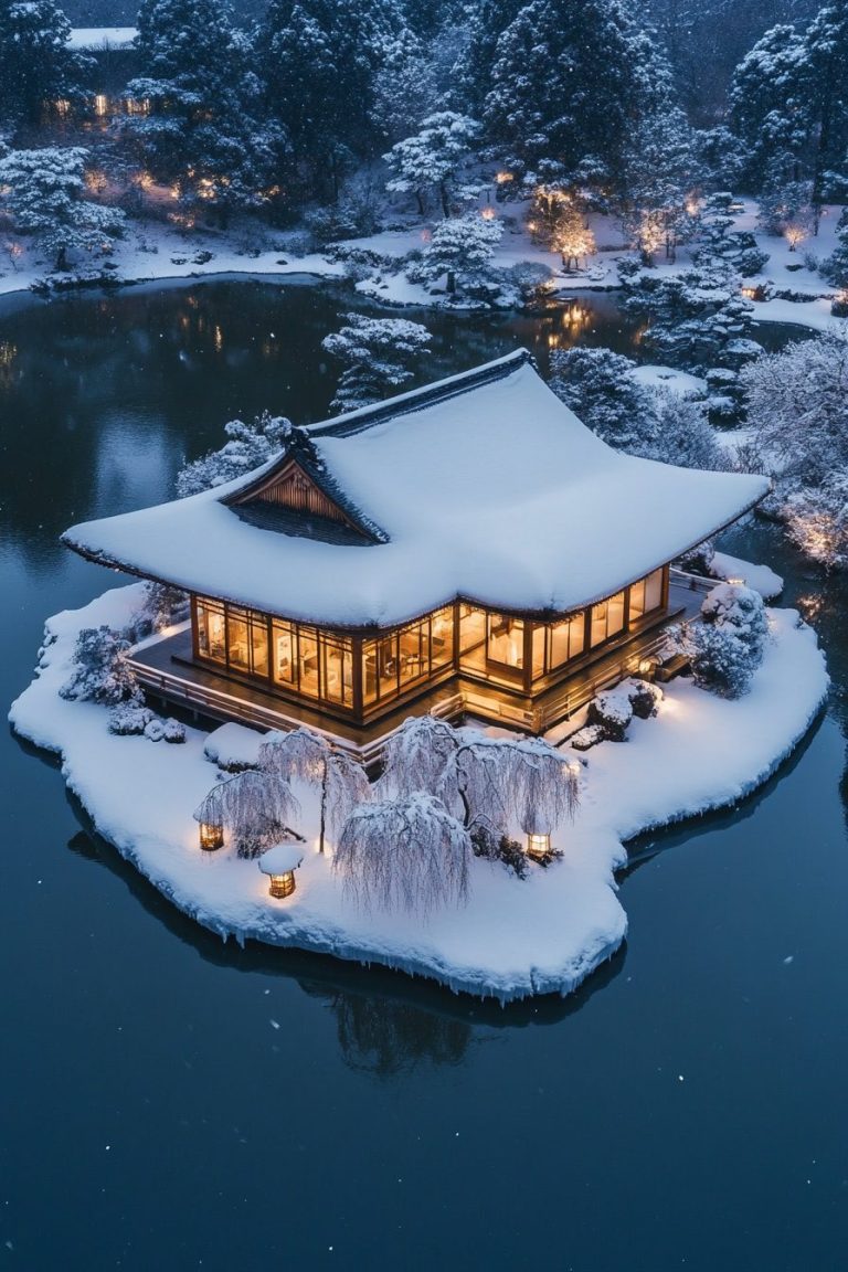 Snow-Covered Japanese-Style Houses of Hokkaido
