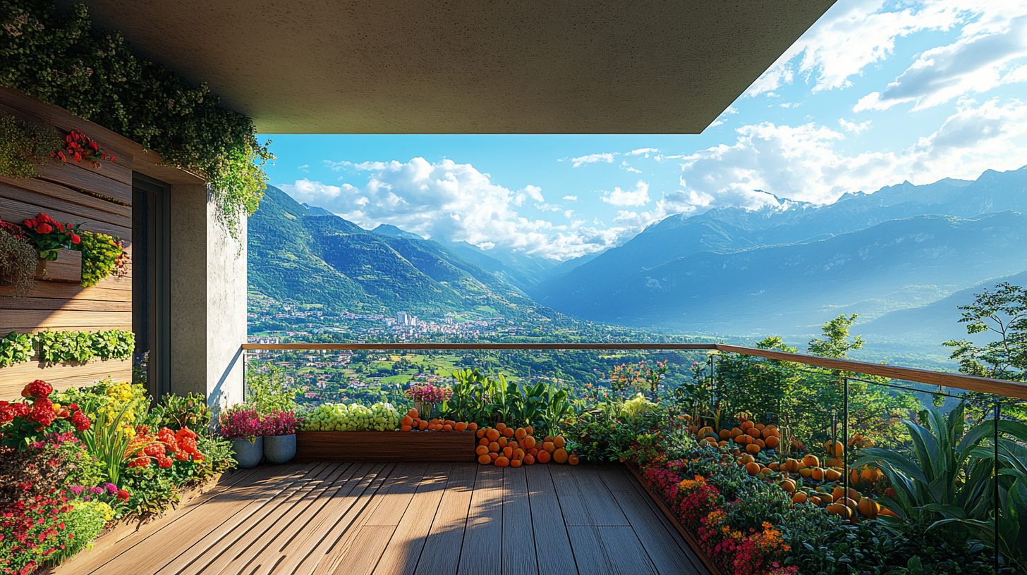 Balcony Farm Gardens with Amazing Views