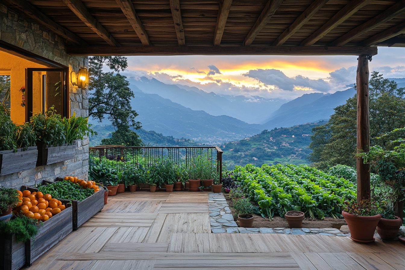 Balcony Farm Gardens with Amazing Views