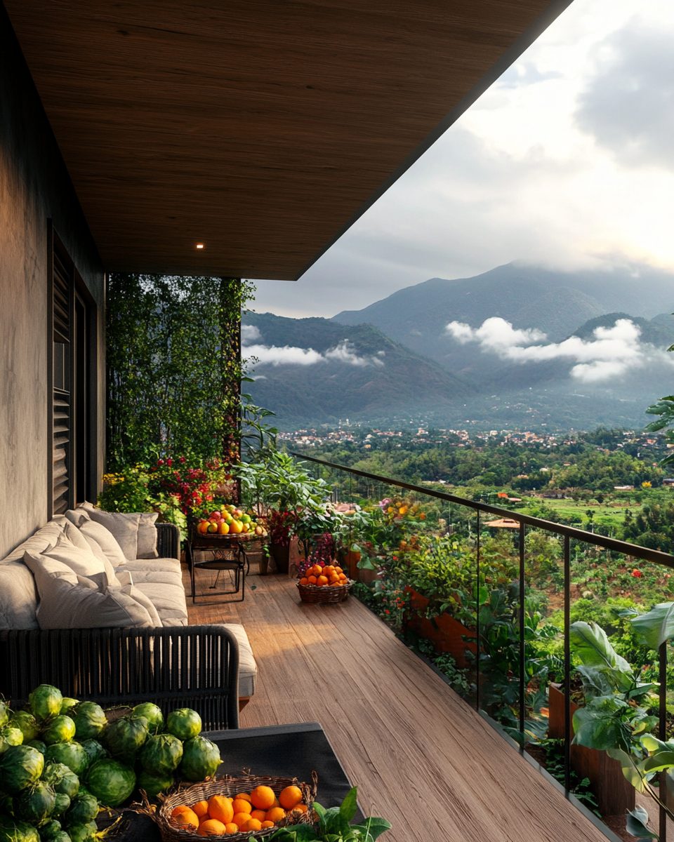Balcony Farm Gardens with Amazing Views