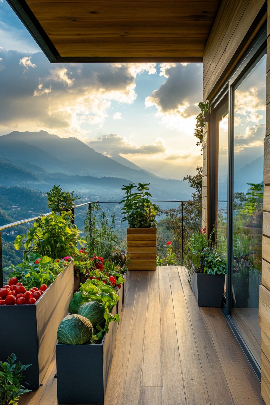 Balcony Farm Gardens with Amazing Views