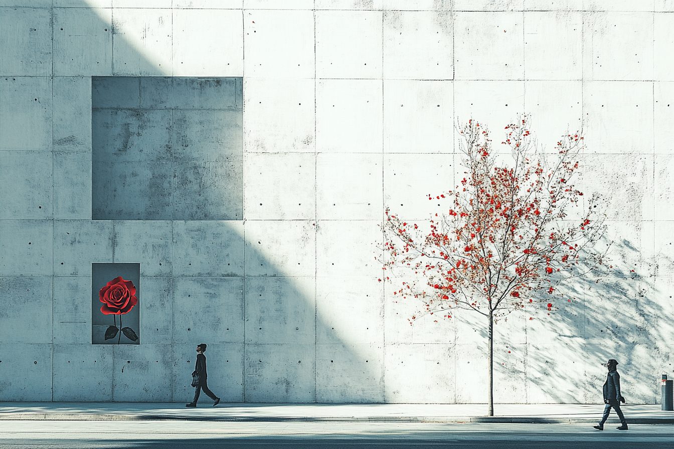 Beautiful Streets with Red Roses