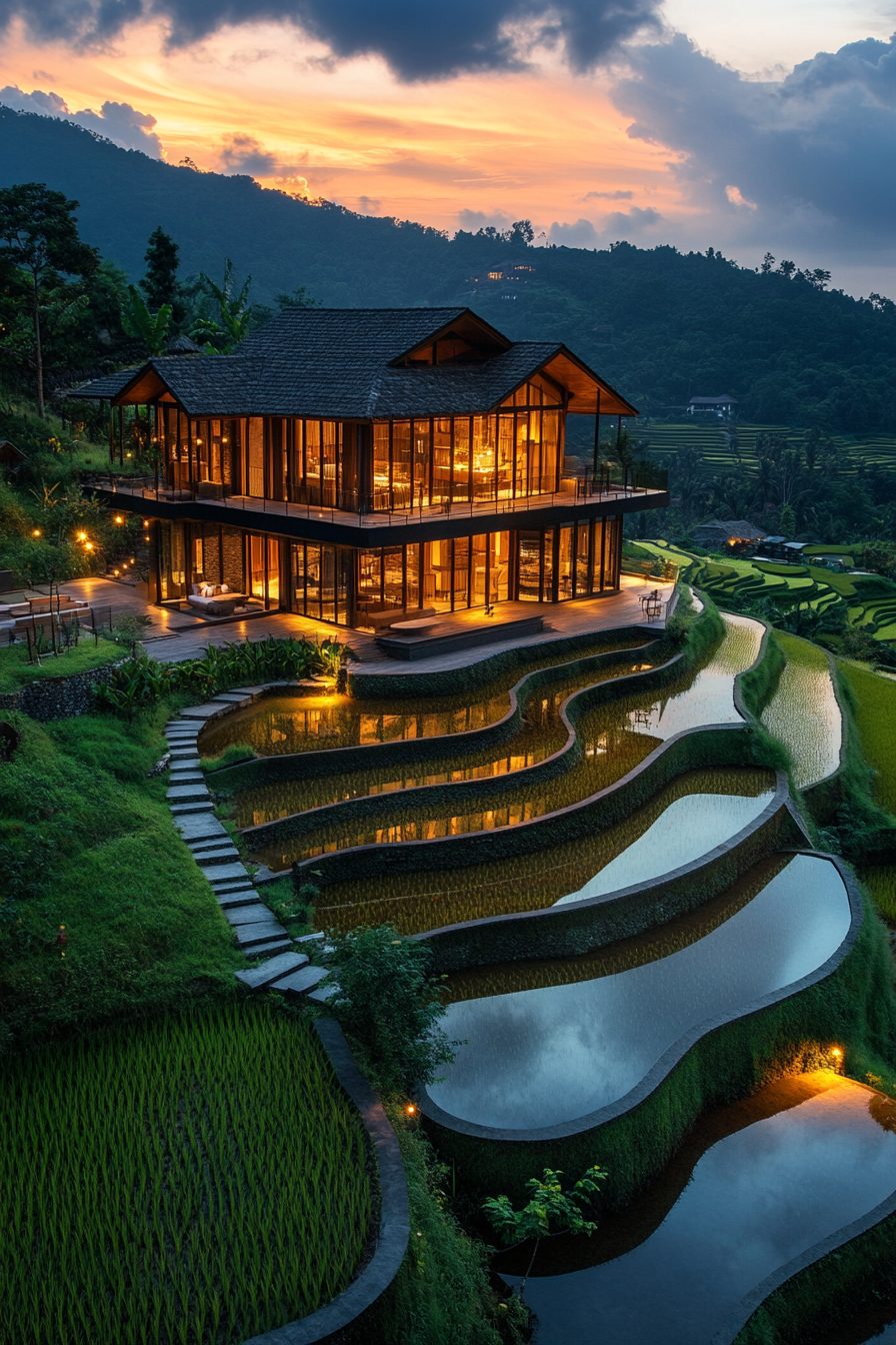 Luxurious Modern Rice Field Houses