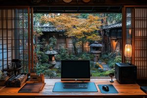 Traditional Japanese-Style Computer Rooms with a View