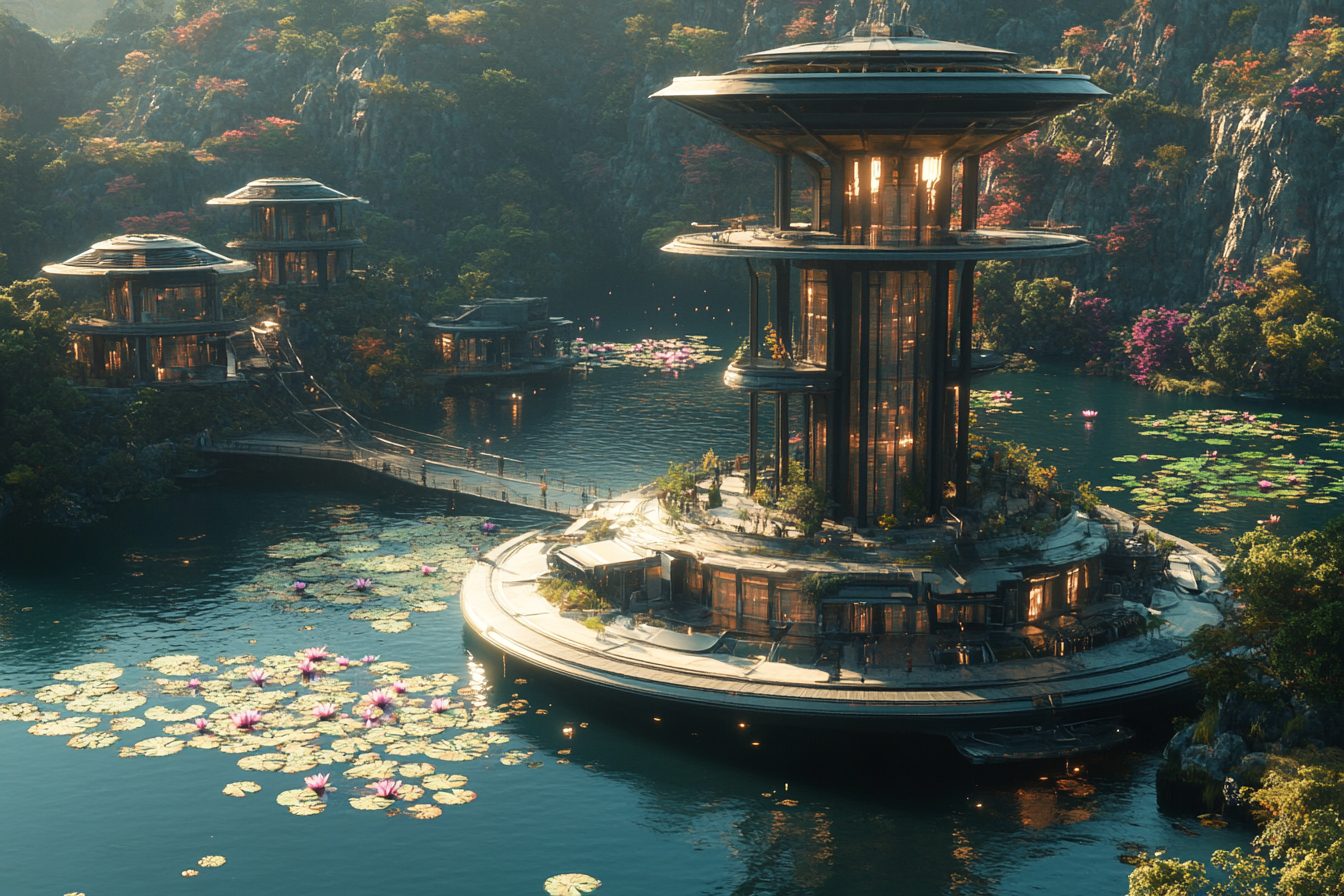 Futuristic Lake Houses and Towers
