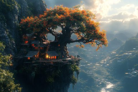 The Whimsical Treehouses with a Beautiful View