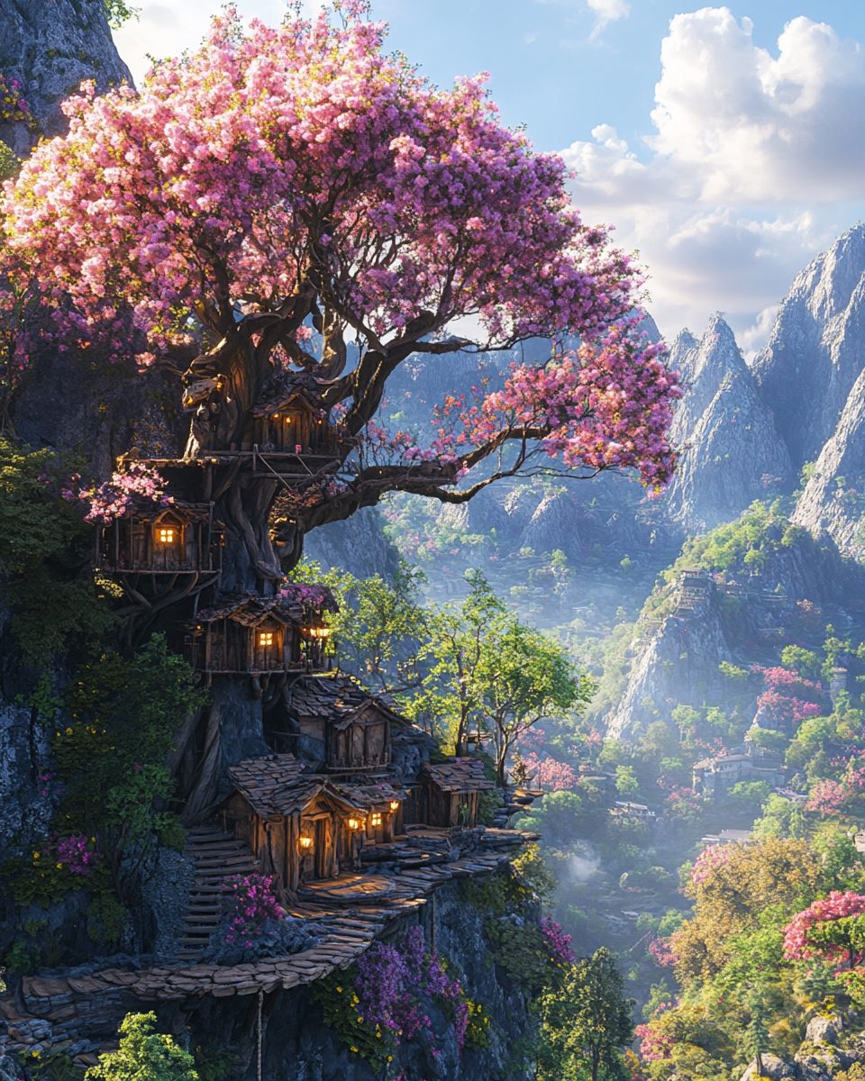 The Whimsical Treehouses with a Beautiful View