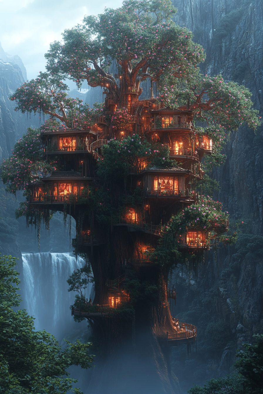 The Whimsical Treehouses with a Beautiful View