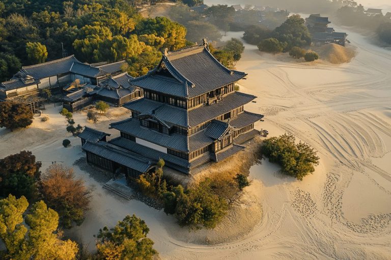 Traditional Japanese Buildings in the Desert